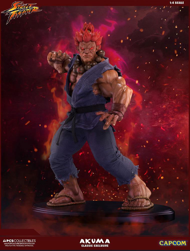 Figura Akuma Classic Exclusive 45 cm. Street Fighter. Con luz. Escala 1 ...