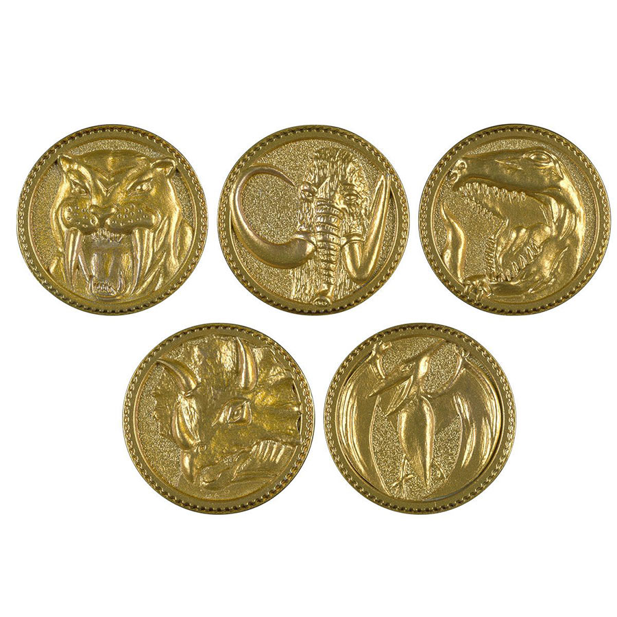 Pack 5 monedas de Poder de metal. Power Rangers. Formato Premium ...